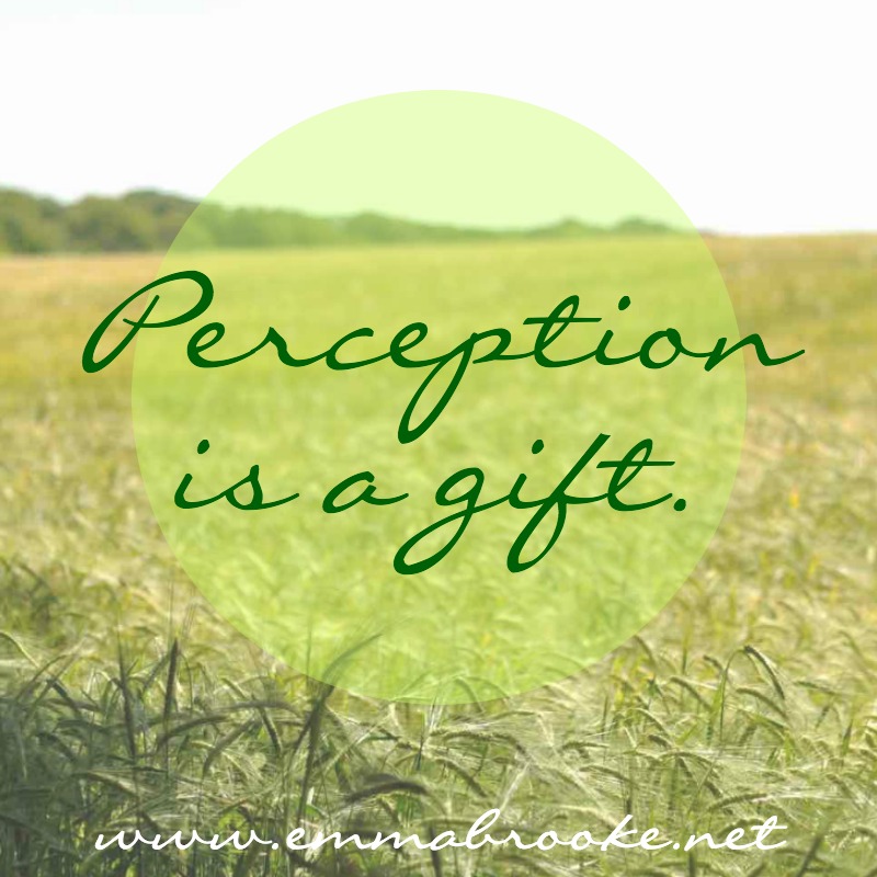 Perception is a gift - Emma Brooke Gilding